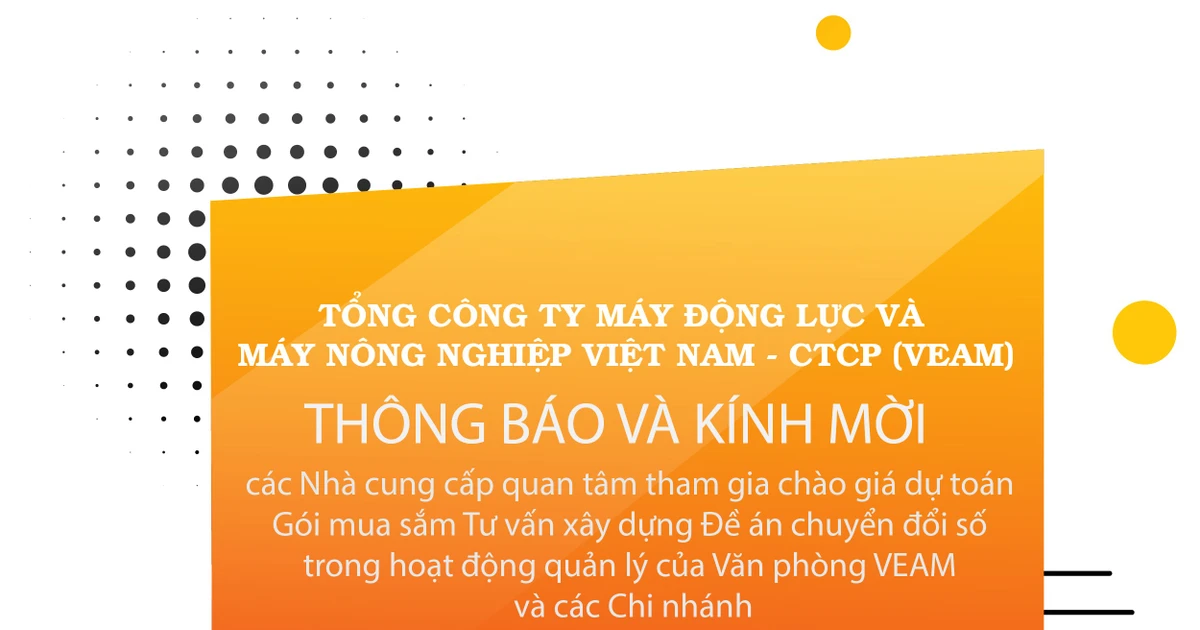 Mời chào giá dự toán lần 2 gói mua sắm Tư vấn xây dựng Đề án chuyển đổi ...